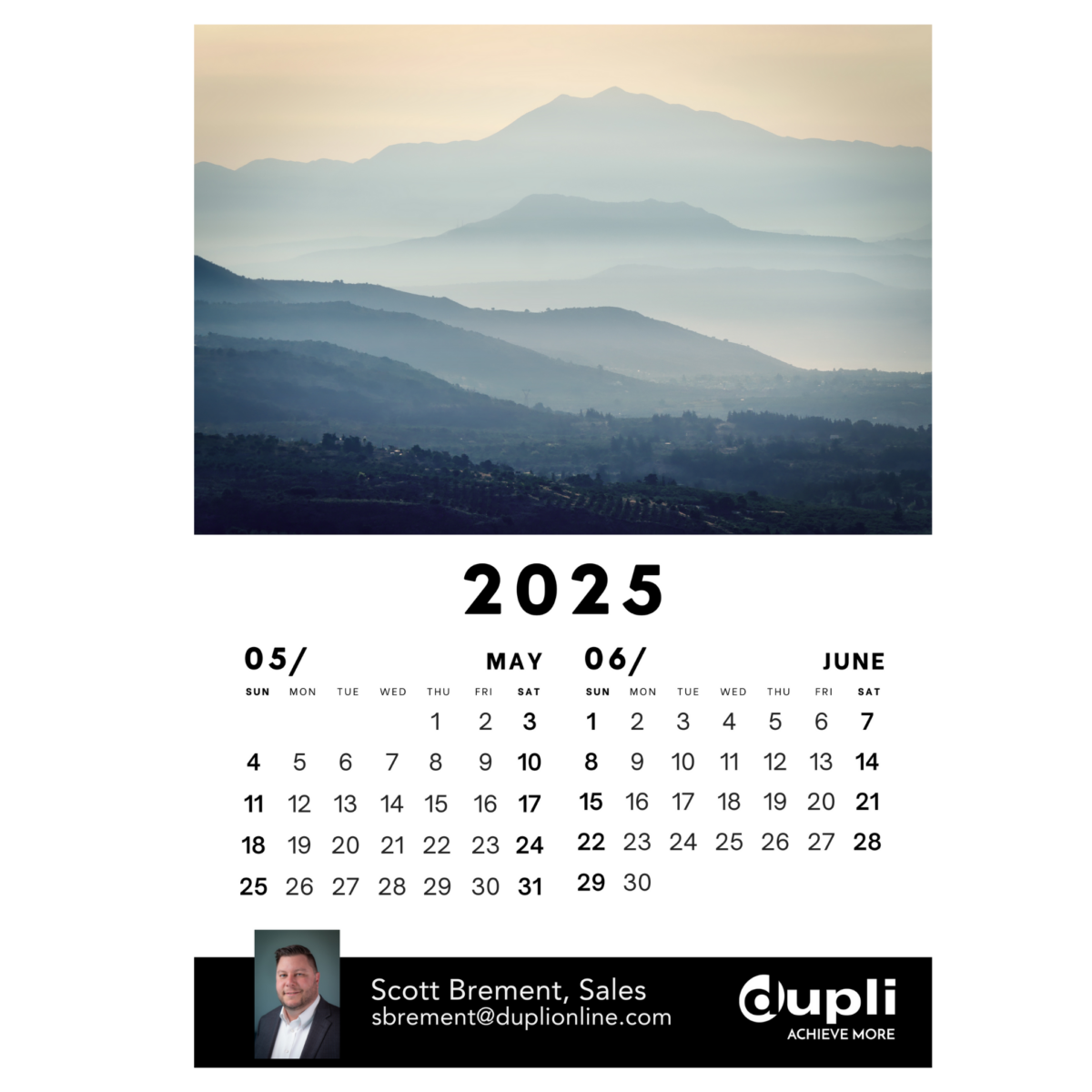 Calendars | Dupli Online | Achieve More